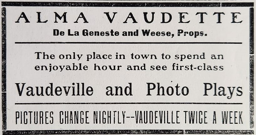 Gratiot Goes to the Movies in Alma, Part II: “The Alma Vaudette and the ...